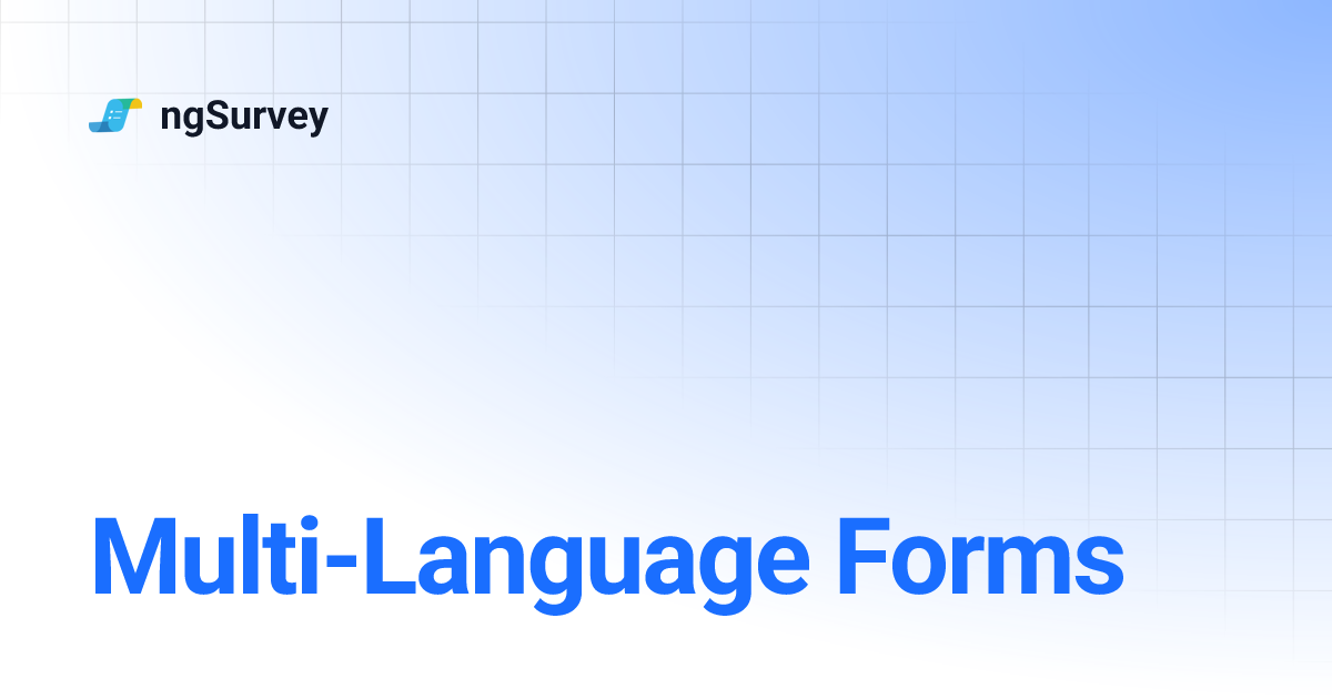 Multi-Language Forms | ngSurvey